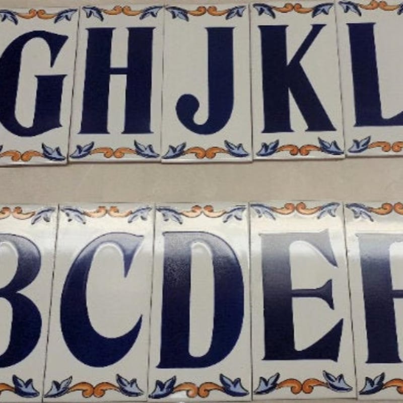 Ceramic Tile Letters - Etsy
