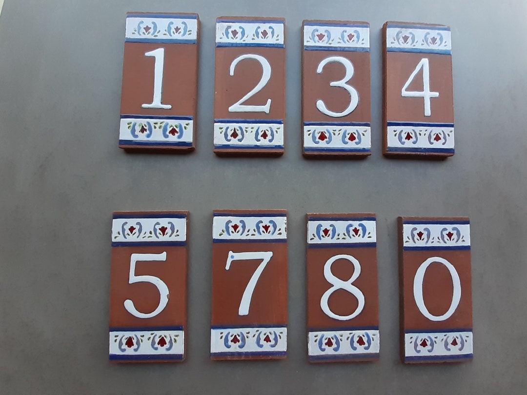 House Number 2. 3/4 X 5.5 Inchesceramic Red Clay - Etsy