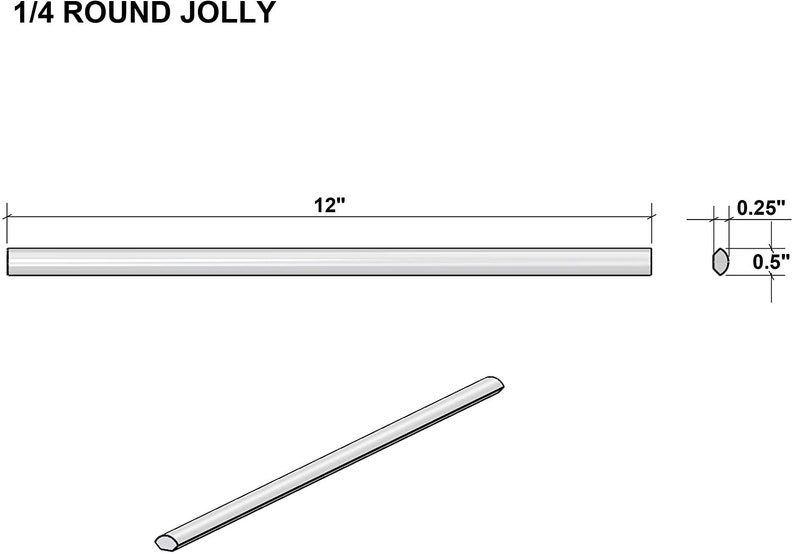 Bright White Ceramic Quarter Round Trim Tile - Etsy