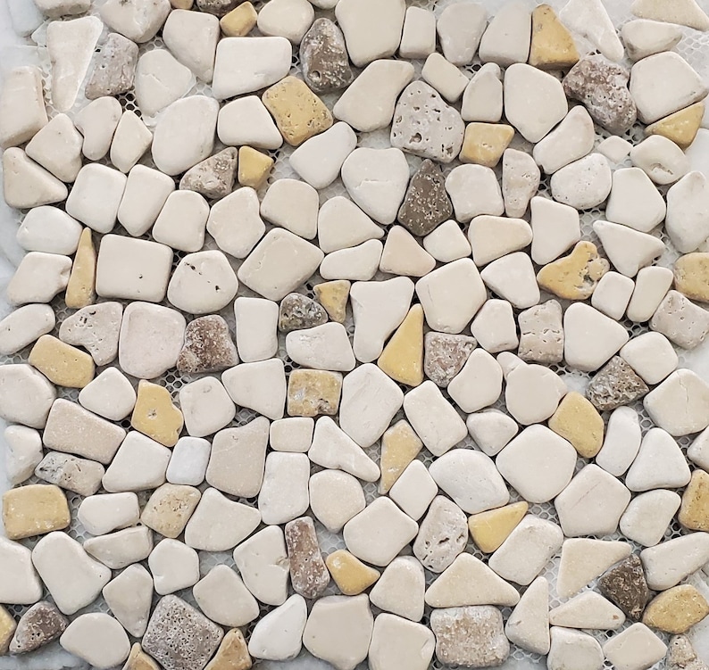 Pebbles Shower Tile-mesh-mounted Mosaic Tile natural Stone - Etsy