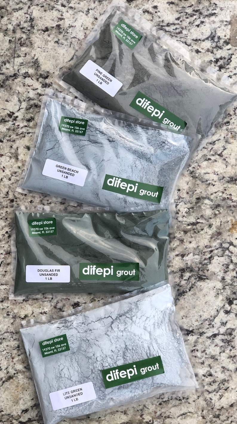 GREEN GROUT sanded/unsanded Grout Variety Pack 4 Colors 4 - Etsy