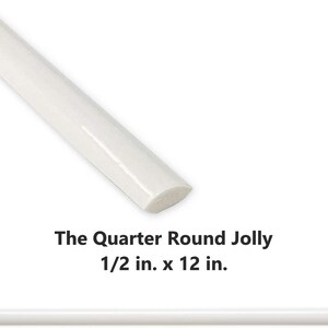 Bright White Ceramic Quarter Round Trim Tile - Etsy