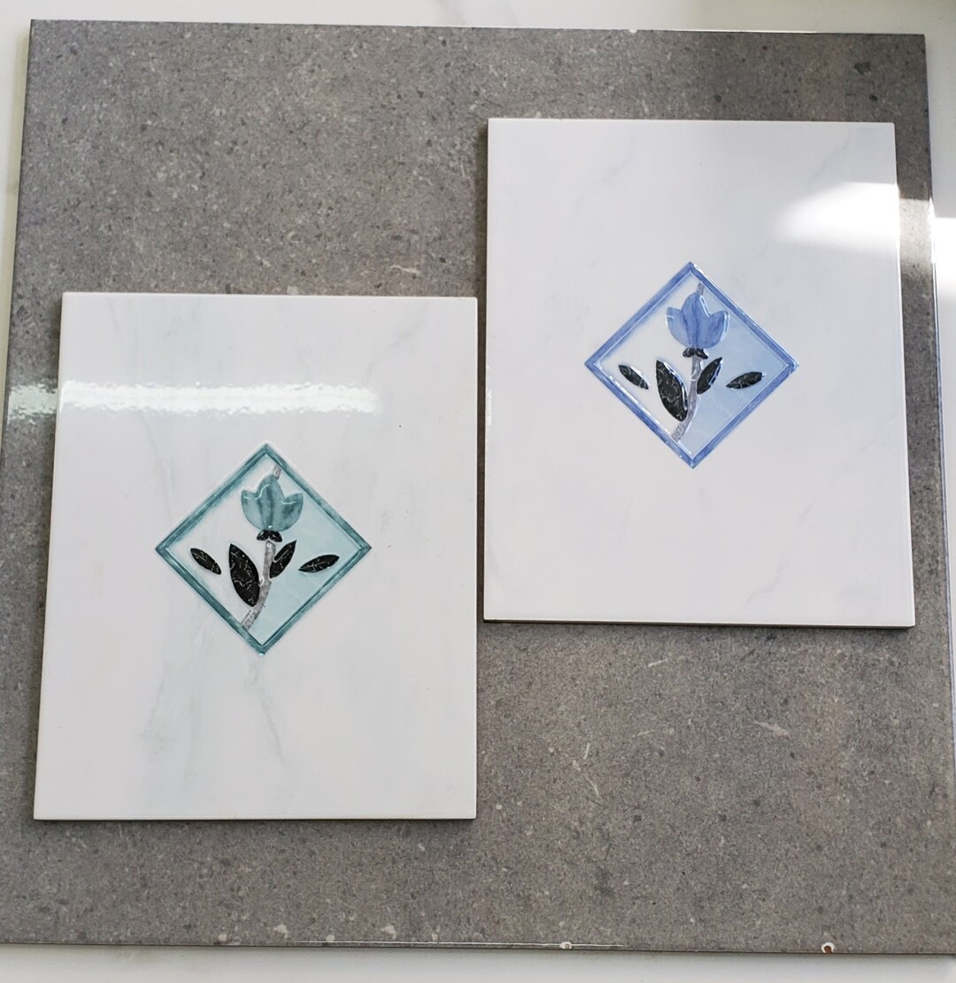 Ceramic Insert Wall Tile - Tulip Design (8"x10") Decorative Ceramic for ...