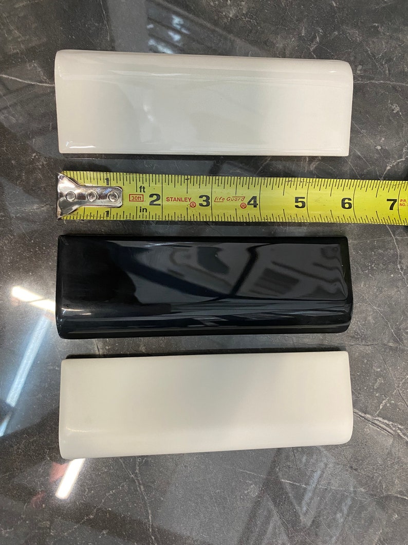 Mud Cap Bullnose- Trim 2x6 Inches (white-black -biscuit)-semi Gloss and ...