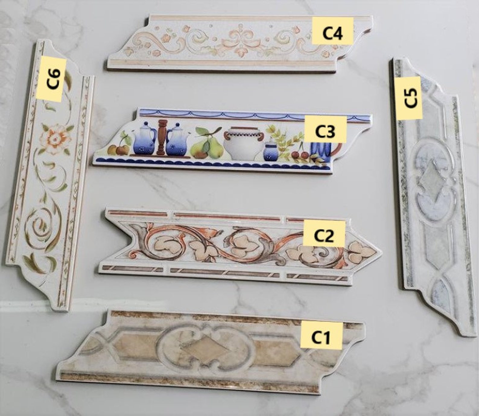 Listello Tile Mosaic Border Tumbled Kitchen Bath Wall Floor Backsplash ...