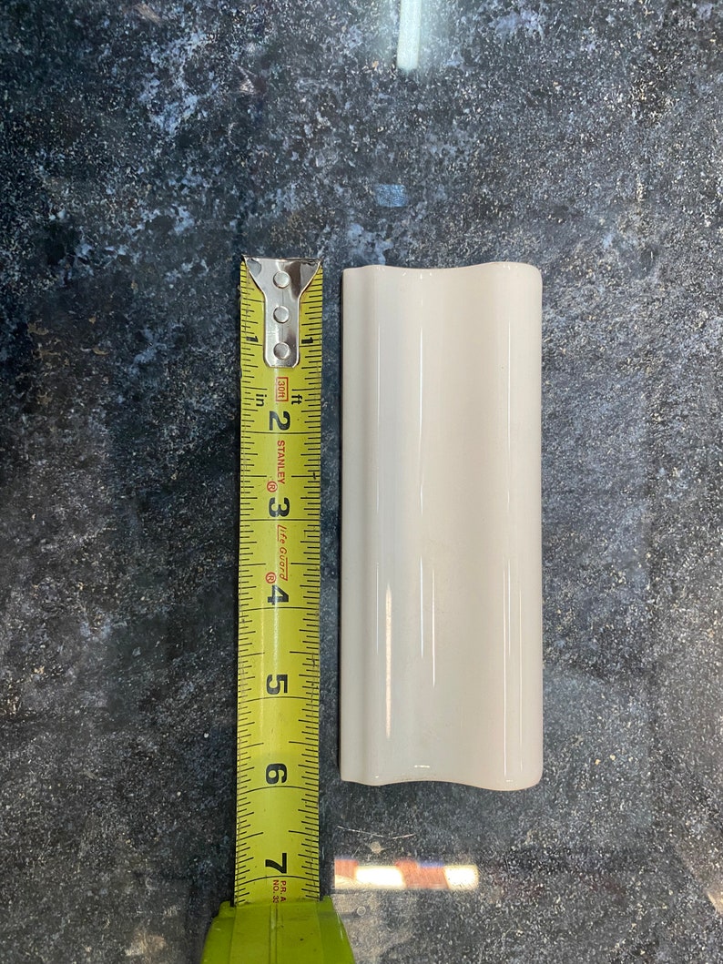 Ceramic Tile- Bullnose Mud Cap Trim 2.5x 6 Bright White - Etsy