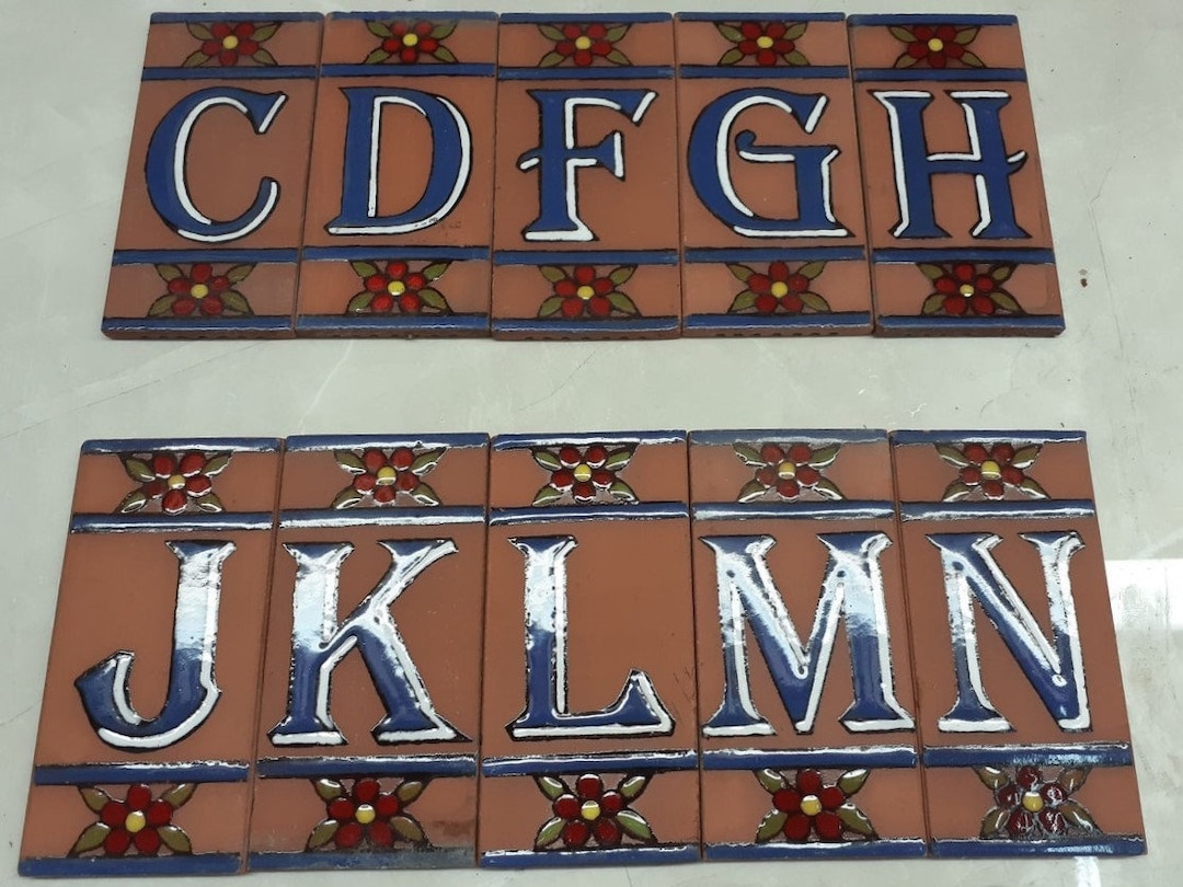 CLAY HOUSE Letters-_ceramic Tile (3X5 1/2) - Etsy