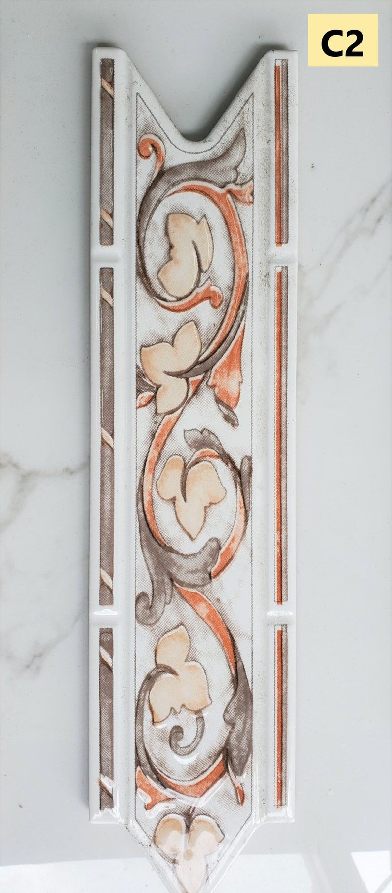 Listello Tile Mosaic Border Tumbled Kitchen Bath Wall Floor - Etsy