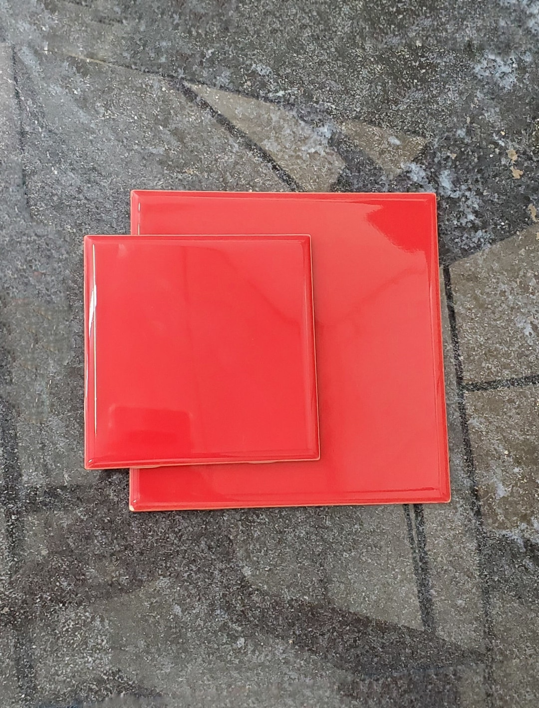 Red Ceramic Tile 4.25 in Subway Shower Bathroom Kitchen Backsplash ...