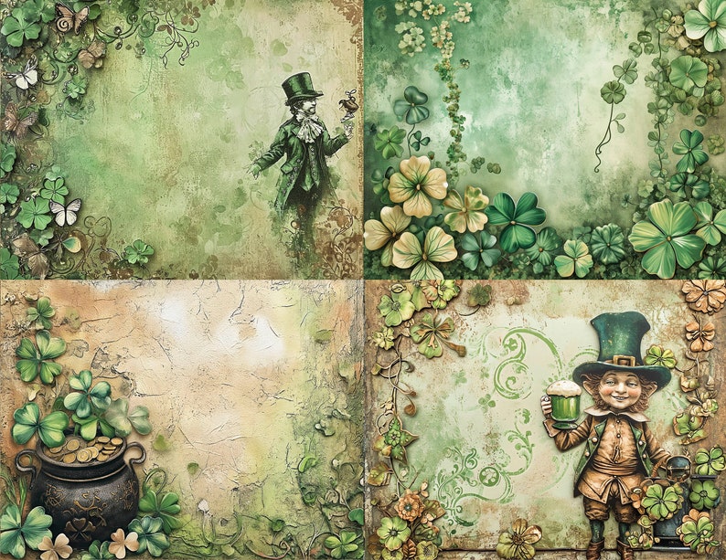 St. Patrick's Day Digital Journal Kit - 30 Printable Irish Scrapbook ...