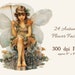 Autumn Flower Fairies Clipart - 24 PNG Files - Fall Fairies, Autumn ...