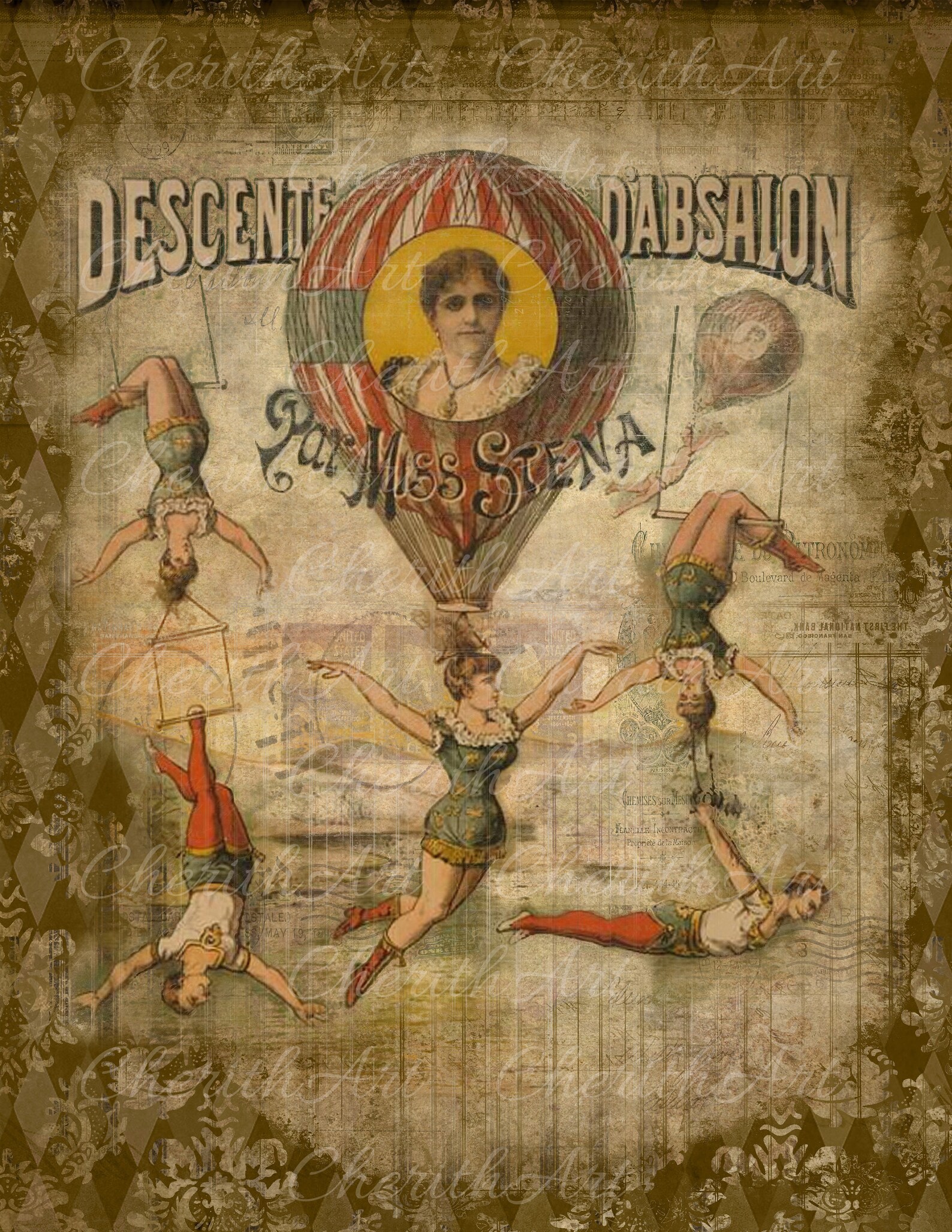 Fun and Whimsical Vintage French Circus Posters Printable Crafting ...