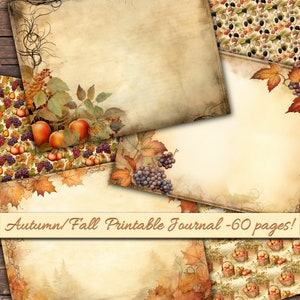 Autumn Junk Journal - Over 65 Pages! Autumn Journal Pages-autumn Fussy ...