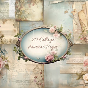Vintage Floral Digital Paper Set, Shabby Chic Scrapbook Backgrounds ...