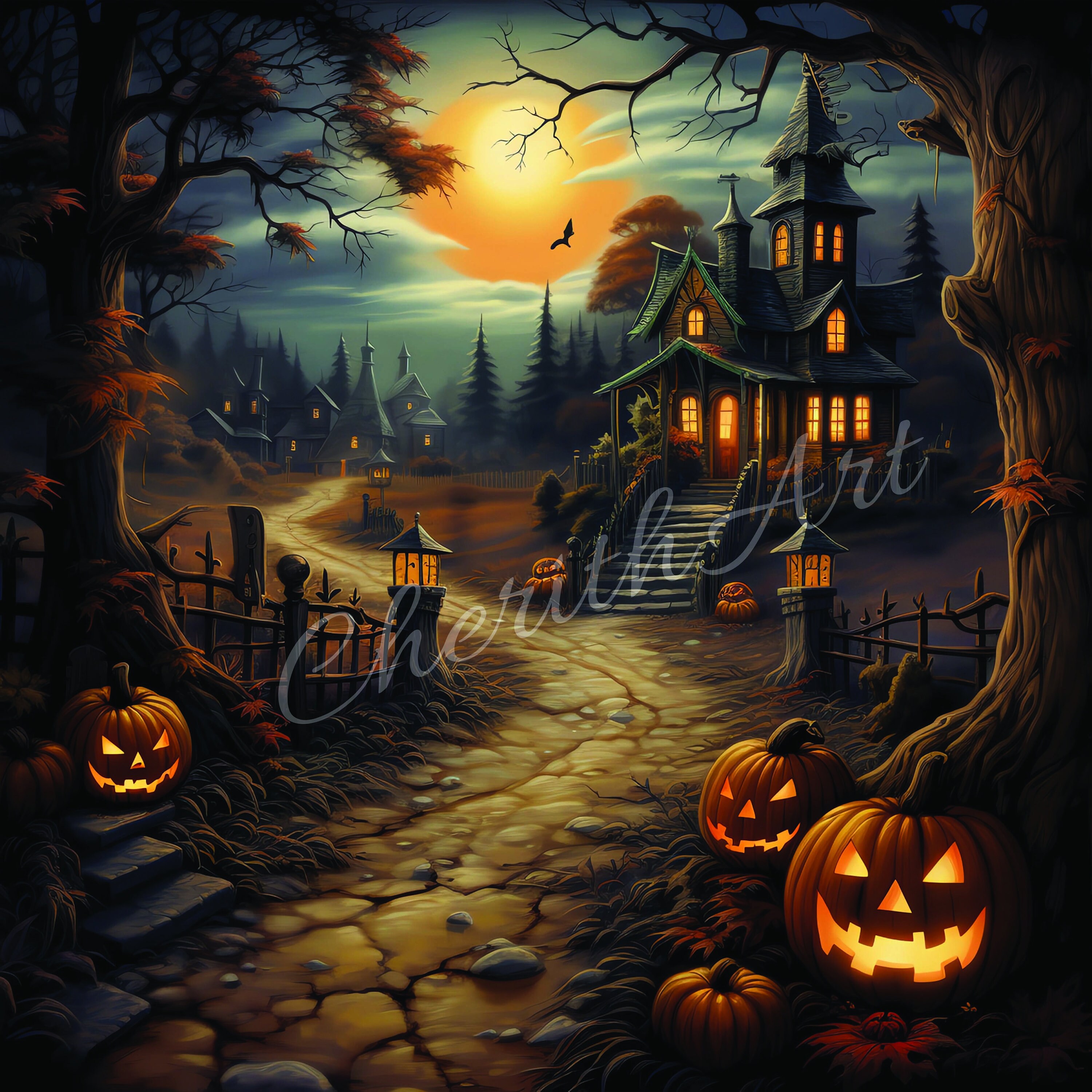 Halloween Printable Scrapbook Paper Spooky Digital - Etsy