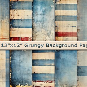 20 Pages Denim and Grunge 12x12 Digital Backgrounds-printable Scrapbook ...
