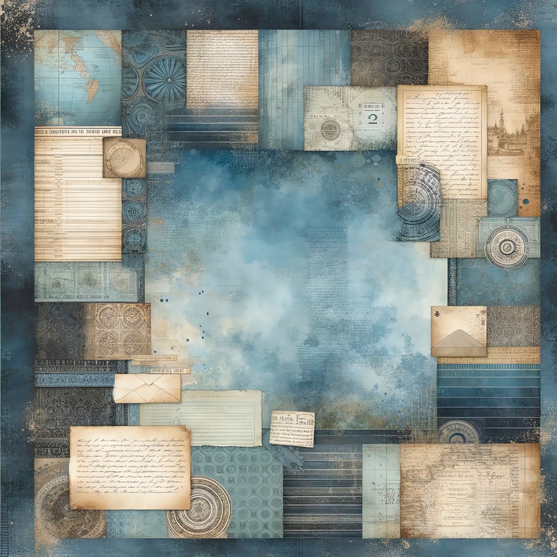 30 Vintage Travel Scrapbook Paper Designs-hot Air Balloons-12x12 ...