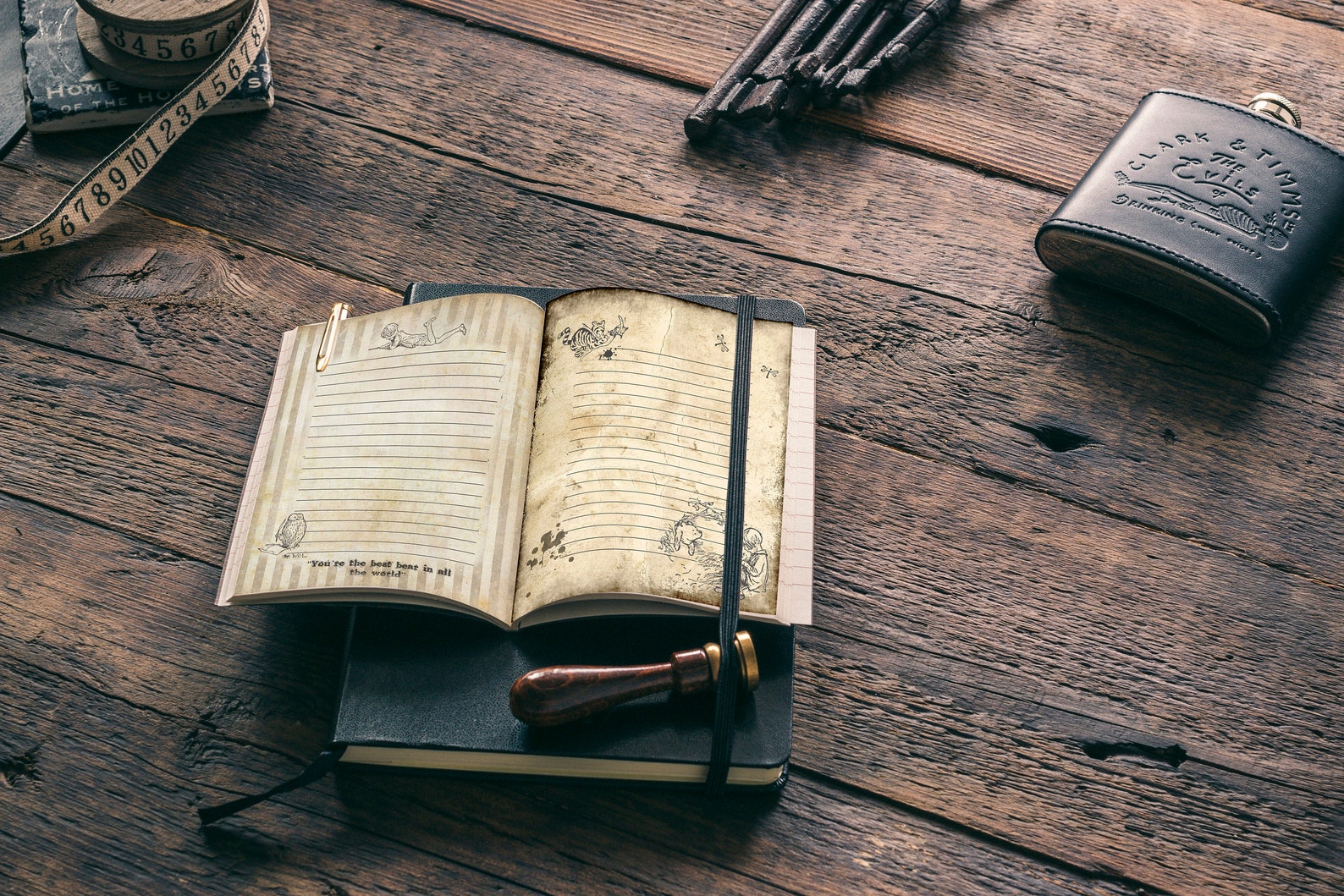 Vintage Classic Pooh Notes or Journal Pages Including Inksaver | Etsy