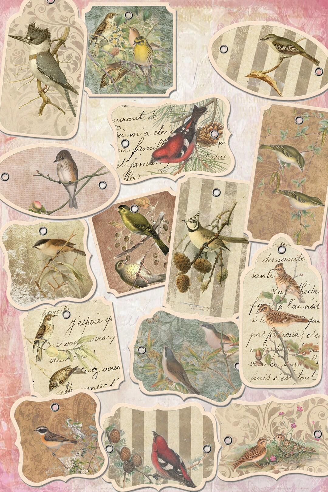 Vintage Bird Tags – Printable Victorian Ephemera, Scrapbook ...