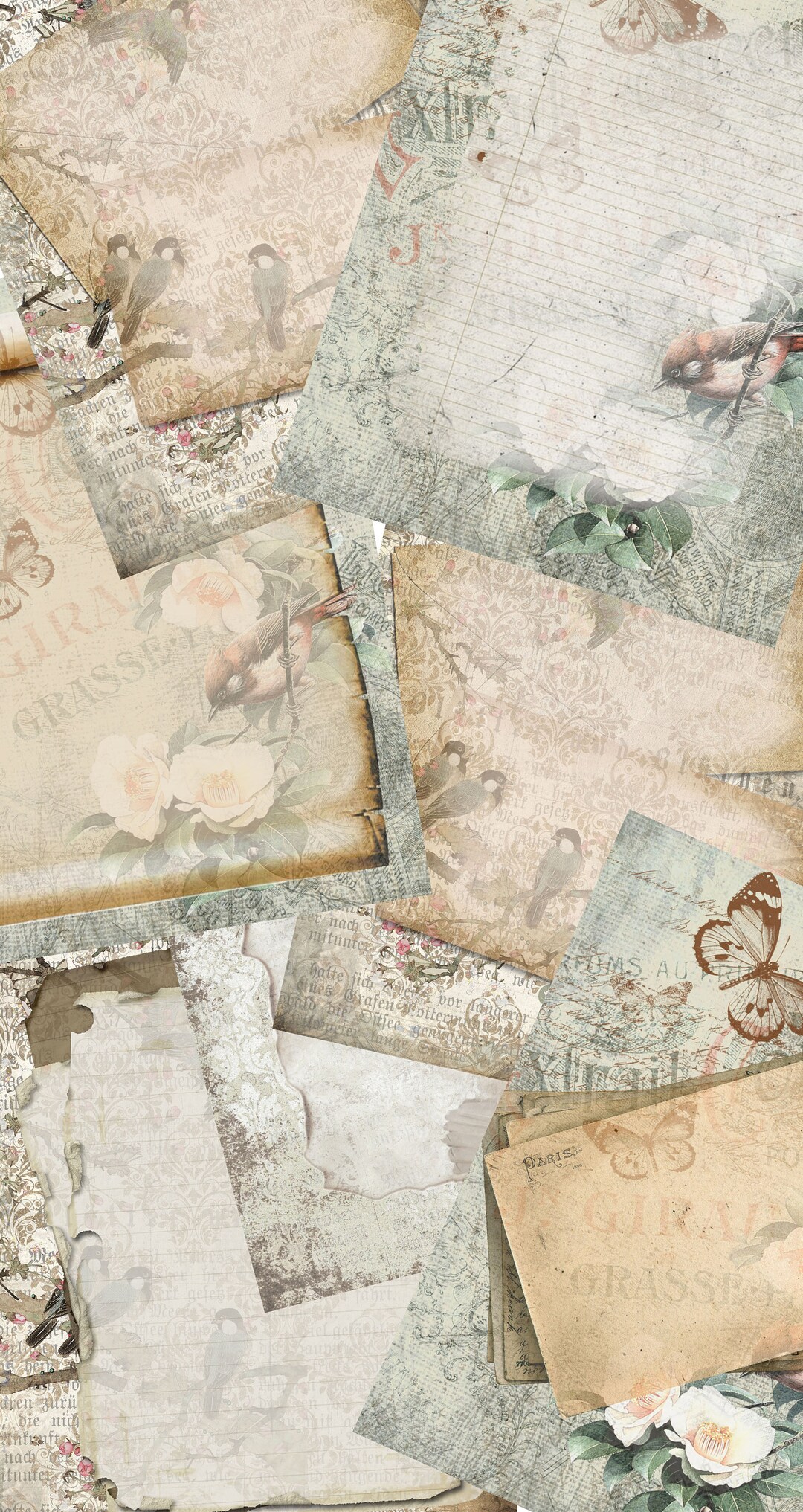 Pretty Writing Paper in Mulitple Designs. Shabby and Romantic ...