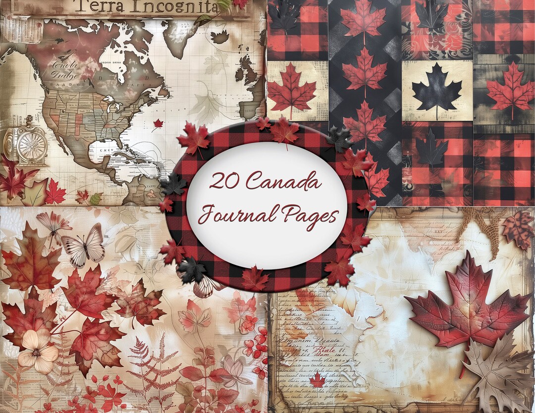 Canadiana Scrapbook Collection - Vintage Canada Digital Journal Pages ...