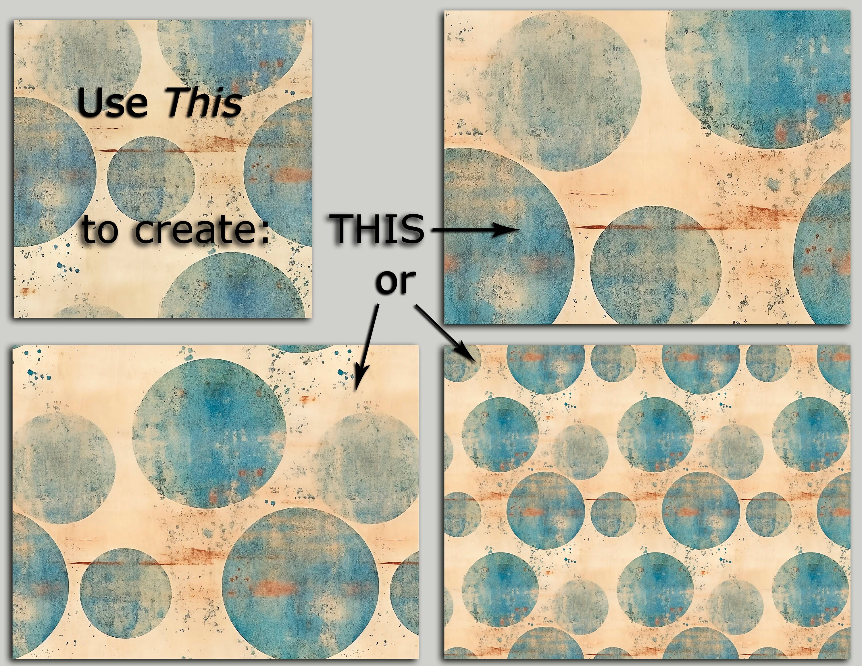 Seamless Digital Blue Grunge Designs 12 X 12 Digital Scrapbooking ...