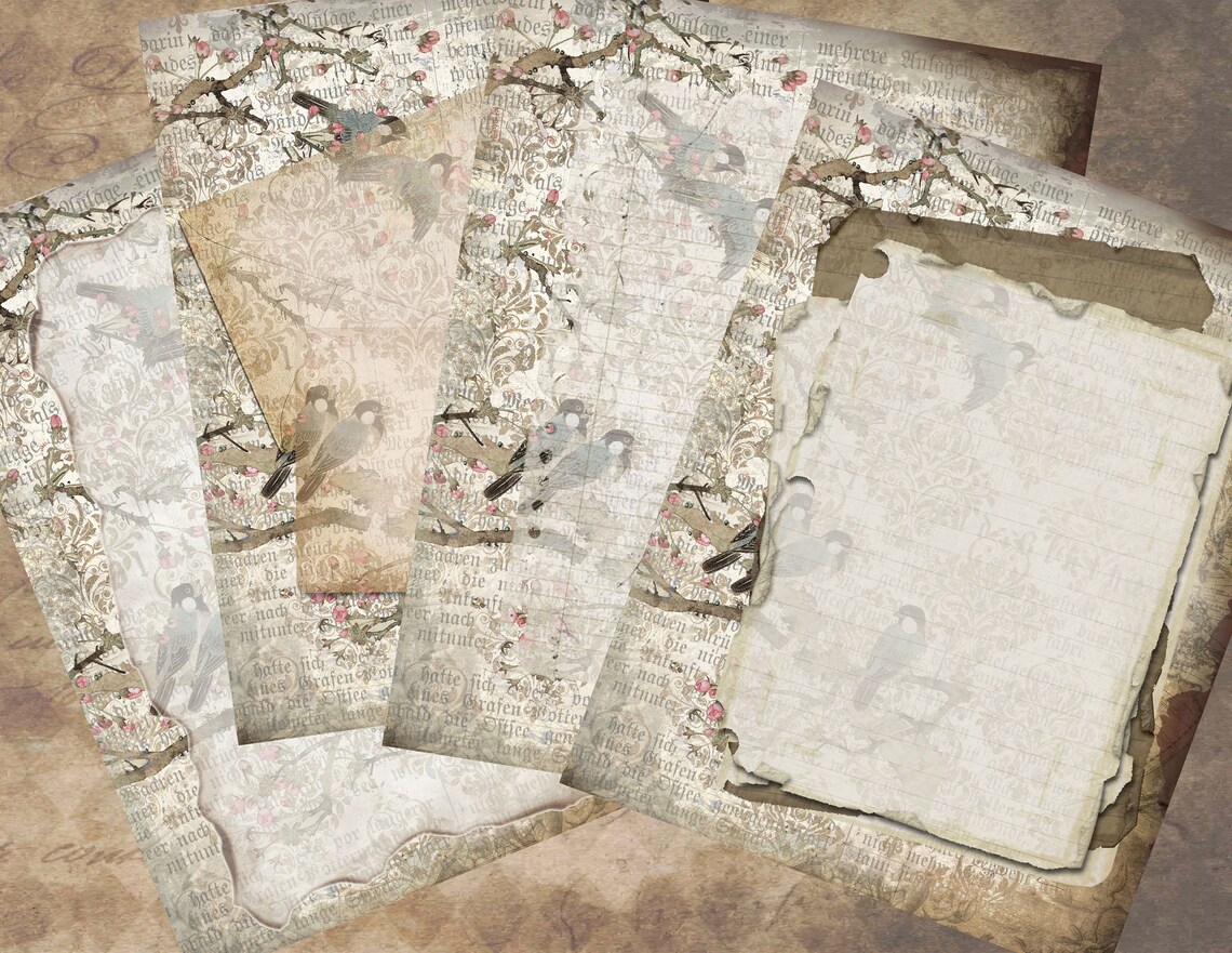 Pretty Writing Paper in Mulitple Designs. Shabby and Romantic ...