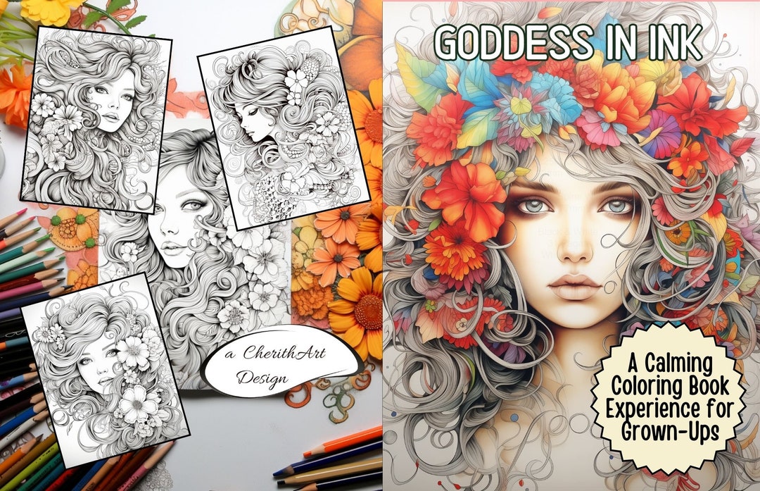 Goddess Adult Colouring Book. Download and Print. Mindfulness Exercise ...