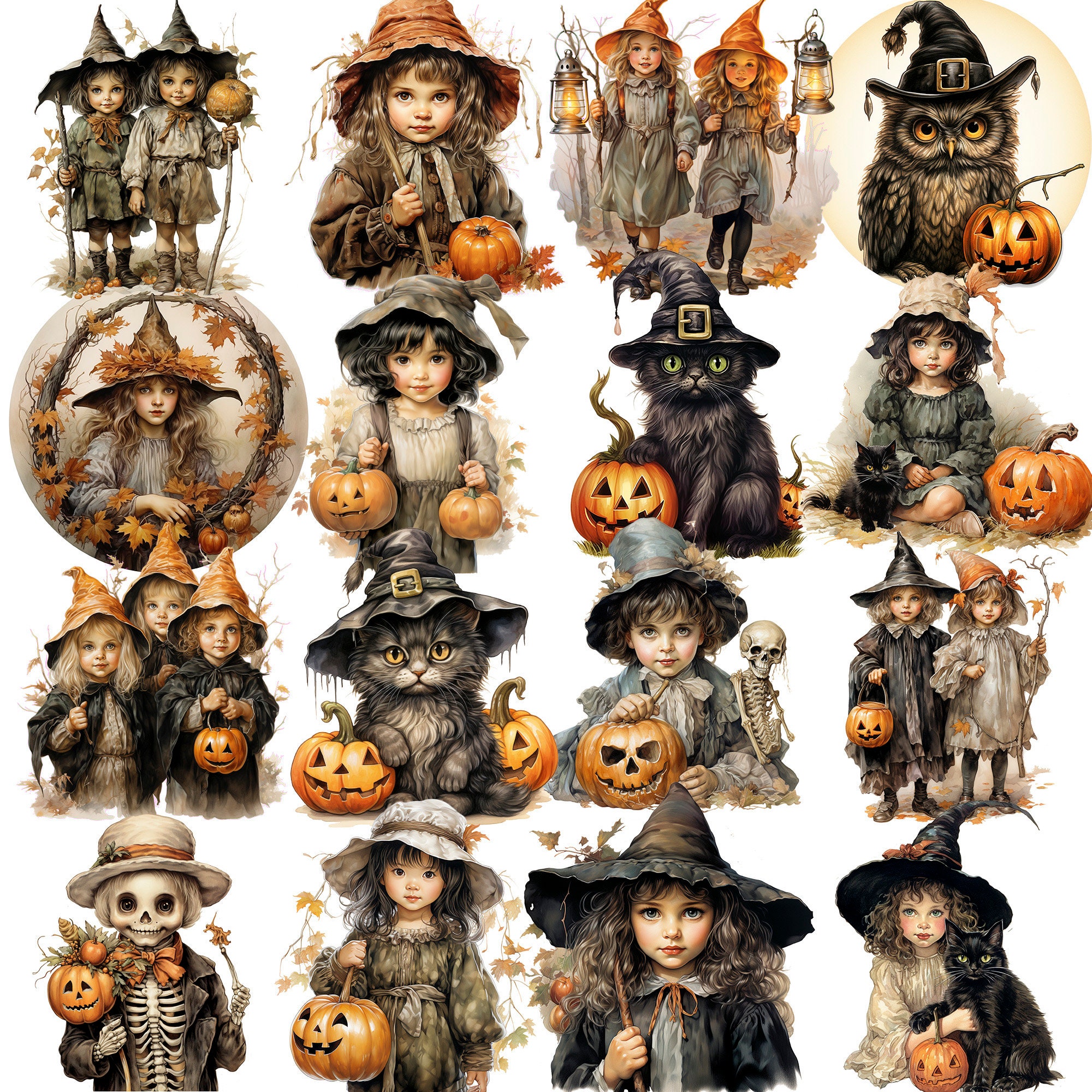 Trick or Treat Halloween Clipart Transparent PNG Digital Download Cute ...