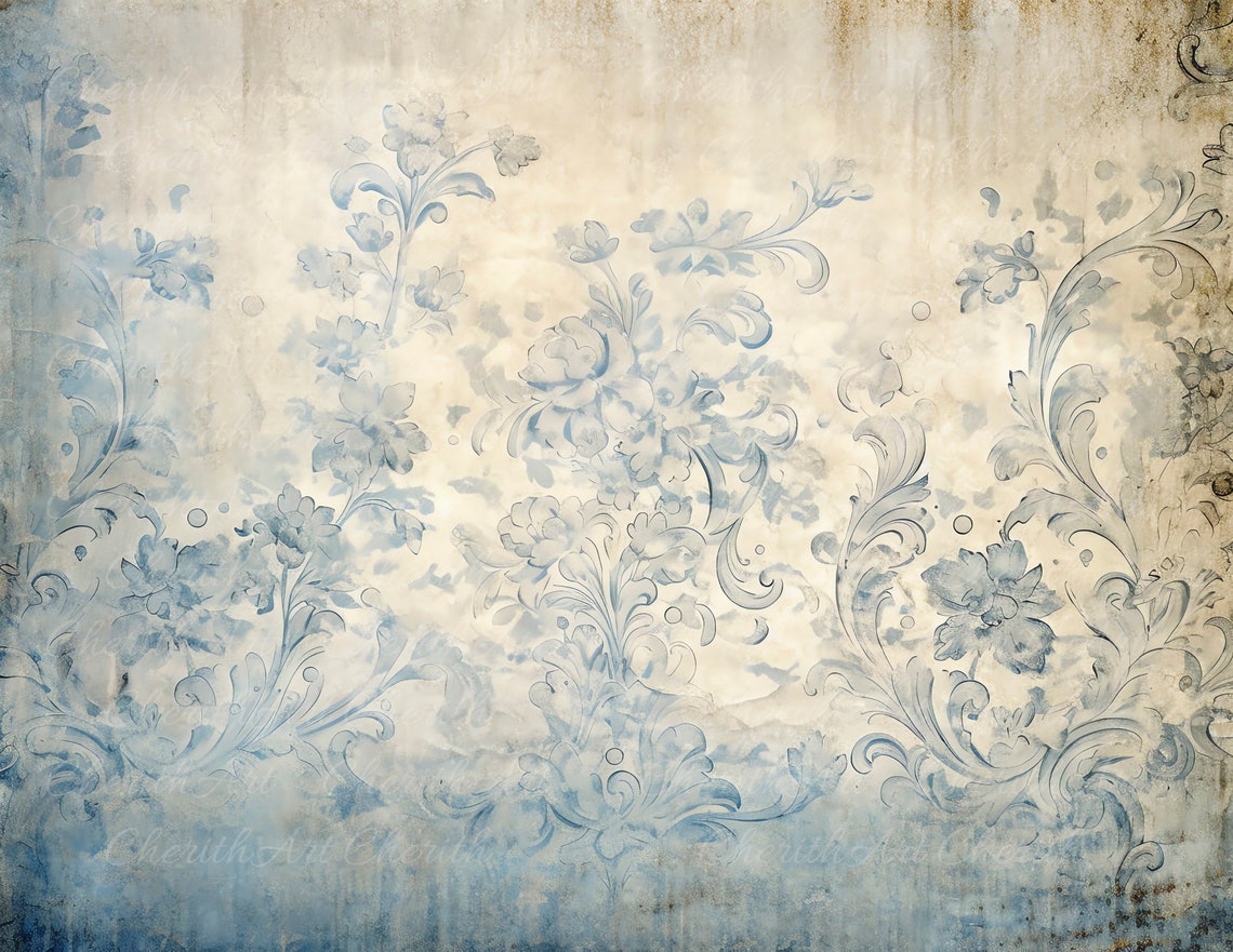 Peeling Damask Wallpaper Grunge Craft Paper Pack 40 Pages - Etsy