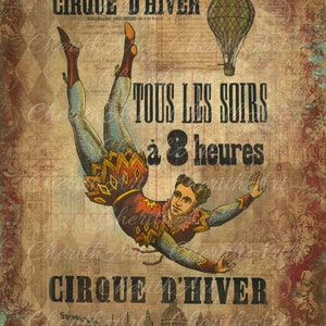 Fun and Whimsical Vintage French Circus Posters Printable Crafting ...