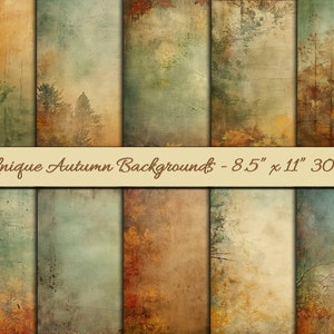 Autumn Grunge Craft Paper Pack - Autumn Junk Journal - Masculine Design ...