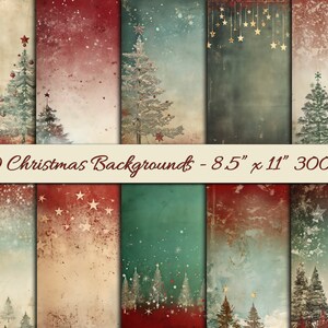Christmas Grunge Journal Papers, Printable or Digital Seasonal ...
