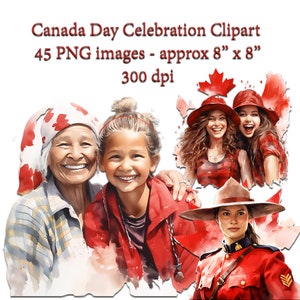 Canada Clipart - Canada Day Celebrations - Digital Download - PNG ...