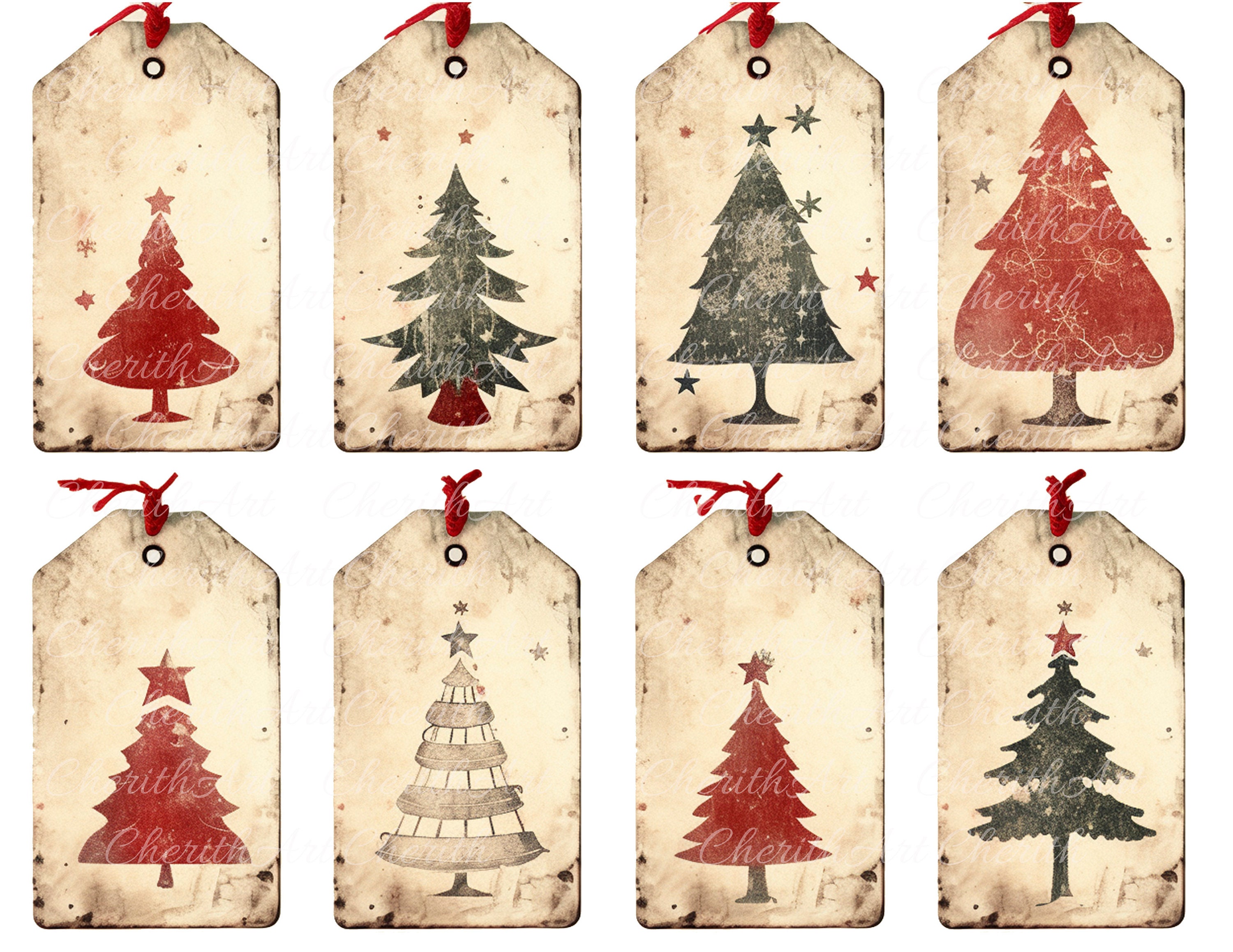 Christmas Grunge Journal Papers, Printable or Digital Seasonal ...