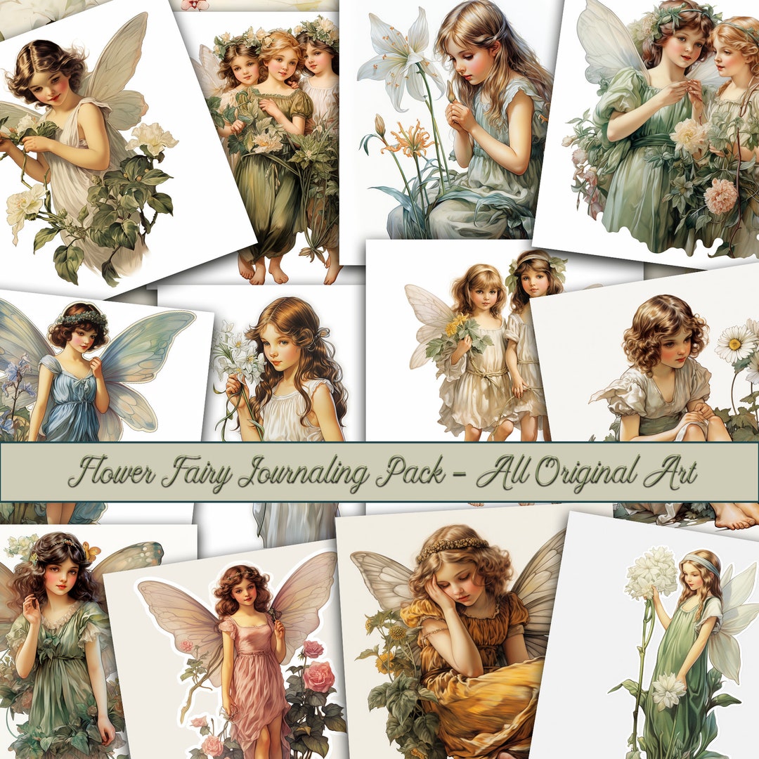 Flower Fairies! All New Artwork. Entire Journal Making Set. Belly Bands ...
