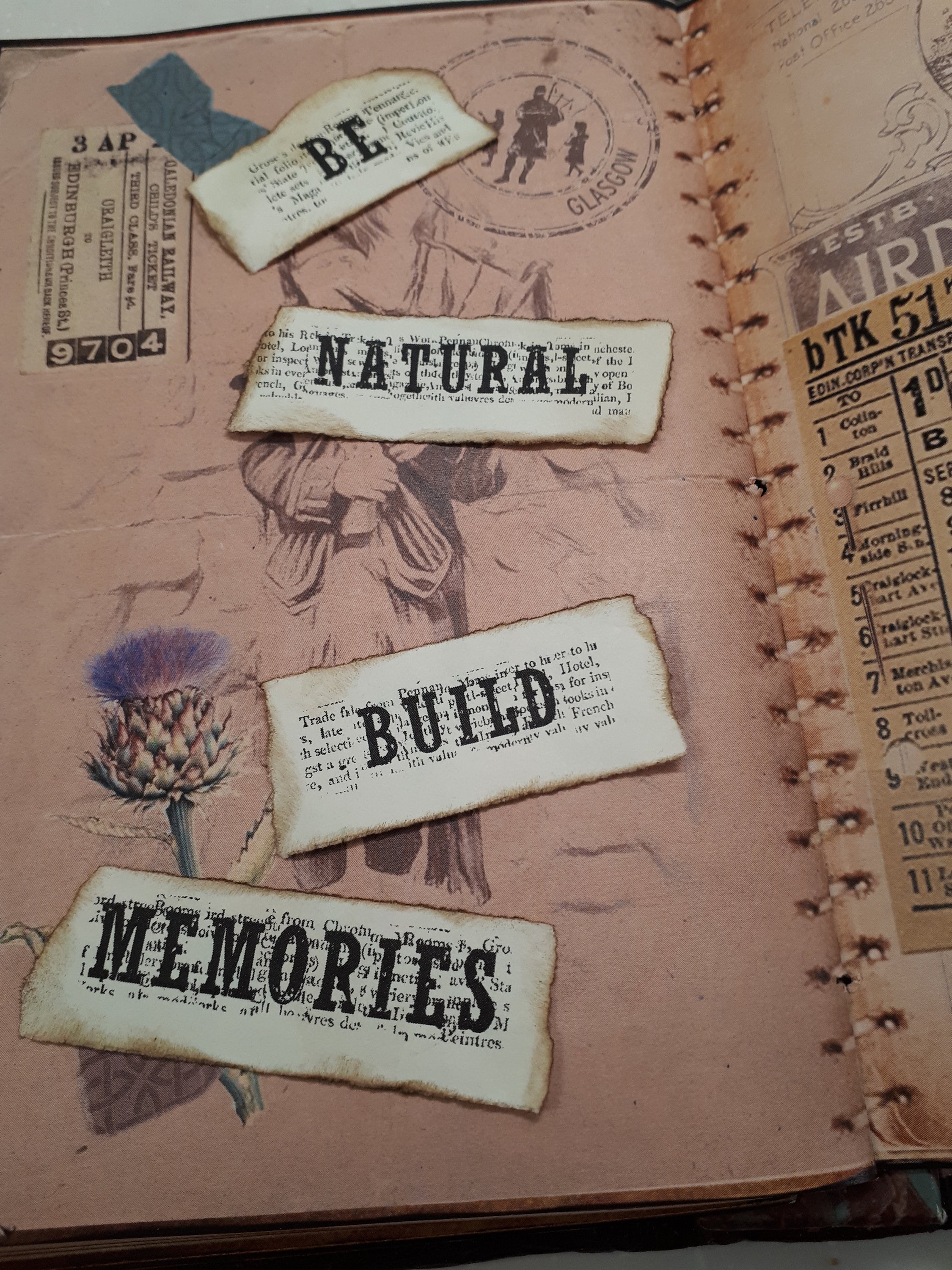 Newspaper Style Journal Inspiration Words - Etsy