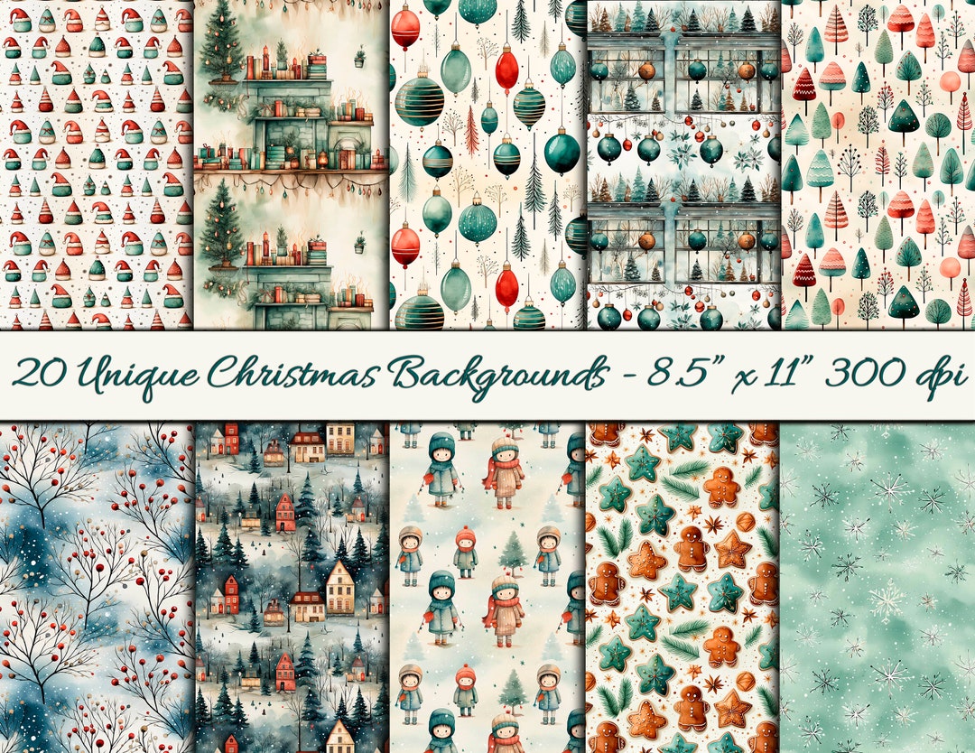 Minimalist Christmas Seamless Patterns - Christmas Backing Paper ...