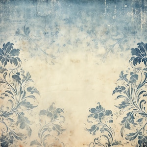 Peeling Damask Wallpaper - Grunge Craft Paper Pack - 40 Pages ...