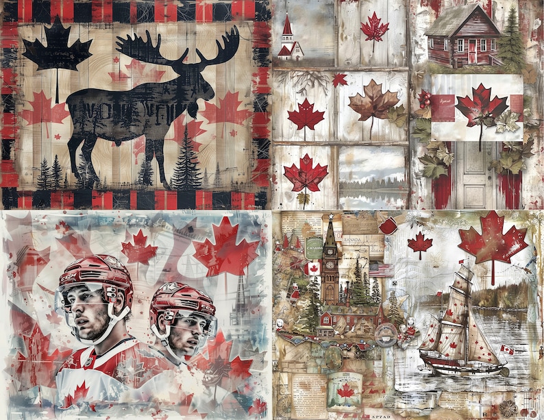 Canadiana Scrapbook Collection - Vintage Canada Digital Journal Pages ...
