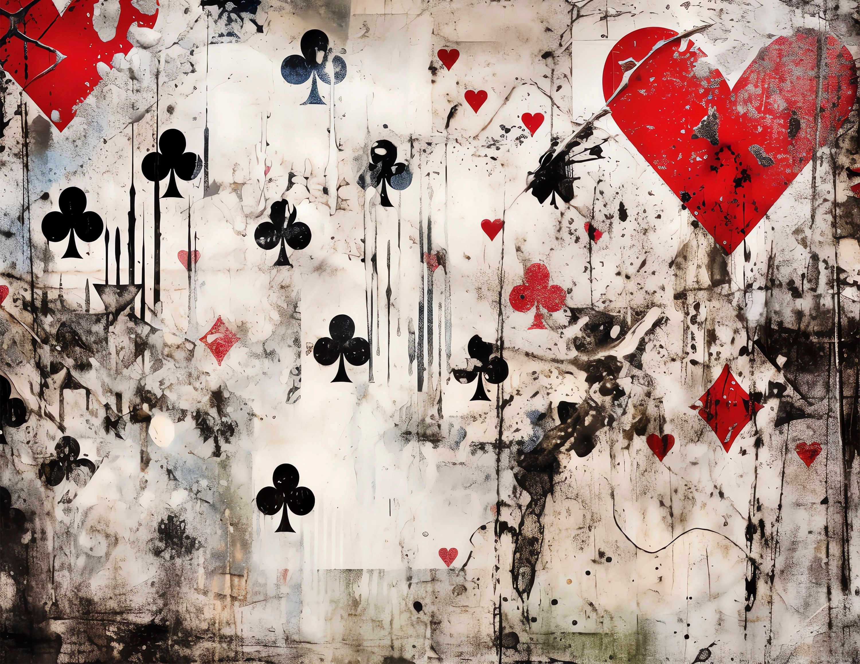 Distressed Poker Themed Craft Paper 20 Digital Backing - Etsy