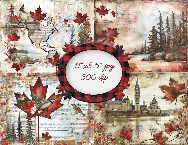 Canadiana Scrapbook Collection - Vintage Canada Digital Journal Pages ...
