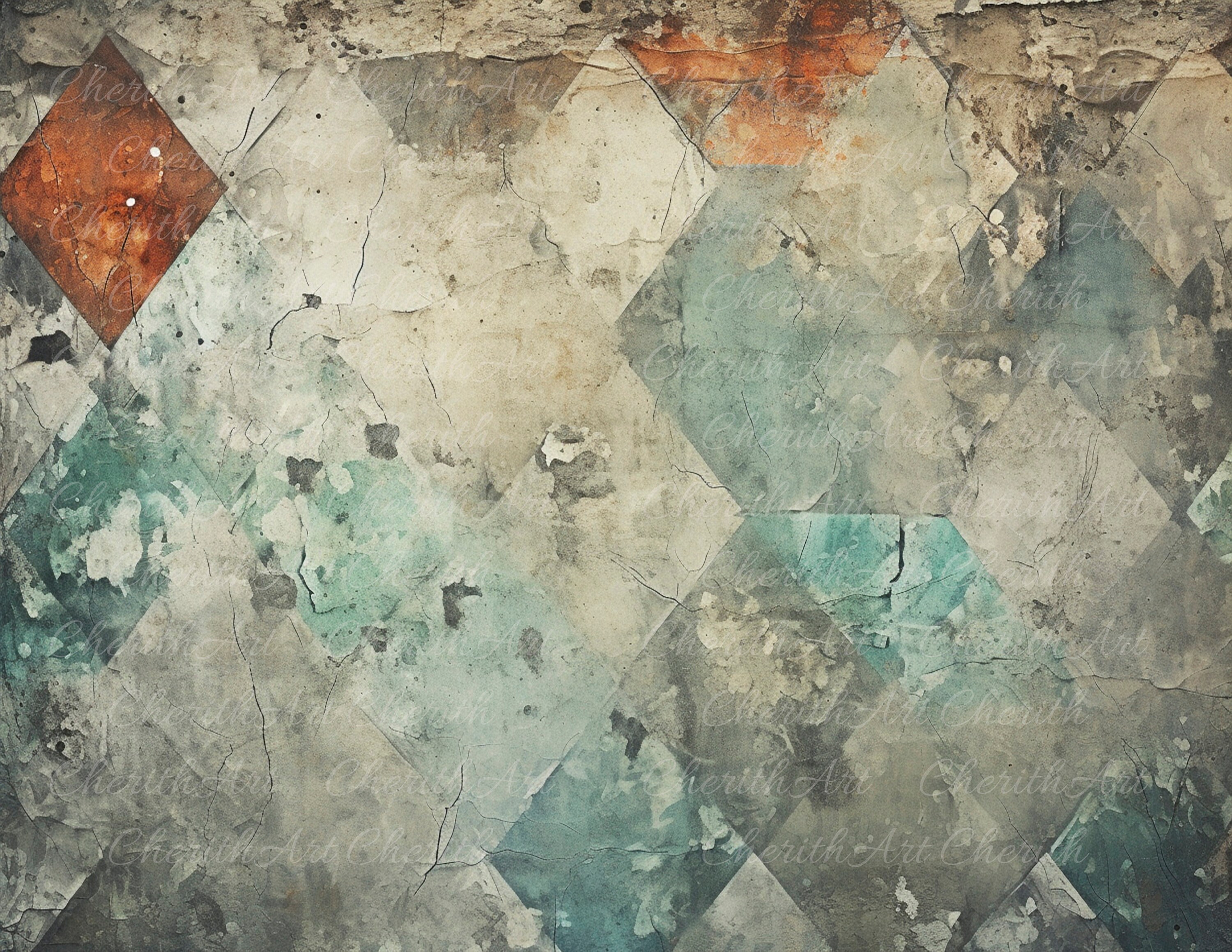 Distressed Craft Paper With a Poker Theme - 20 Digital Backing Papers ...