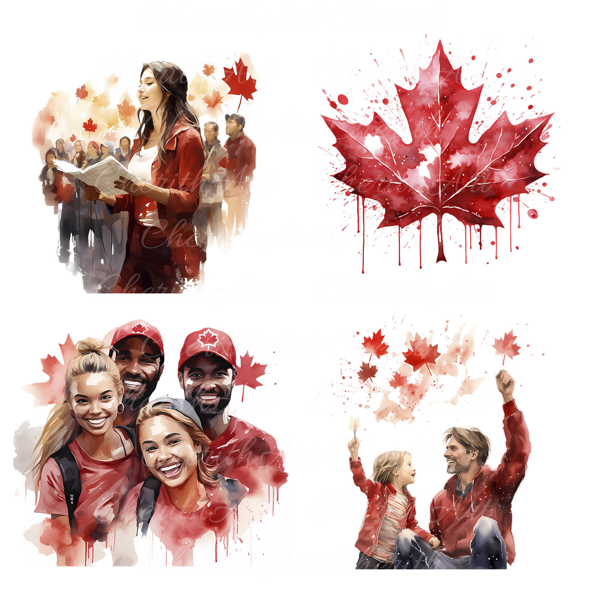 Canada Clipart - Canada Day Celebrations - Digital Download - PNG ...