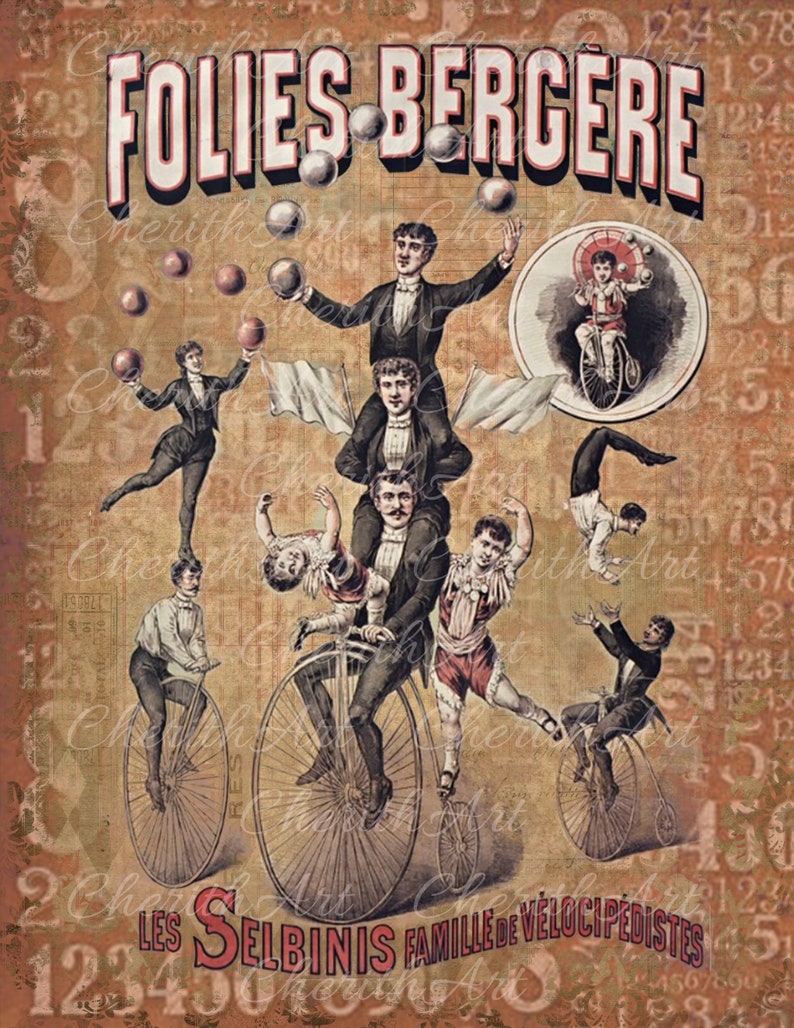 Fun and Whimsical Vintage French Circus Posters Printable - Etsy Canada