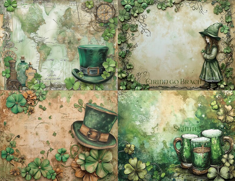 St. Patrick's Day Digital Journal Kit 30 Printable Irish Scrapbook ...