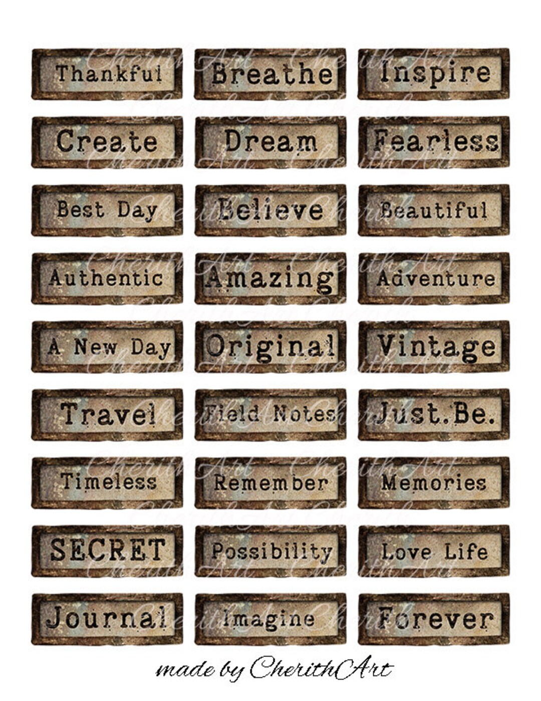 Rusty Bookplate Journal Prompts - Digital Download - Etsy