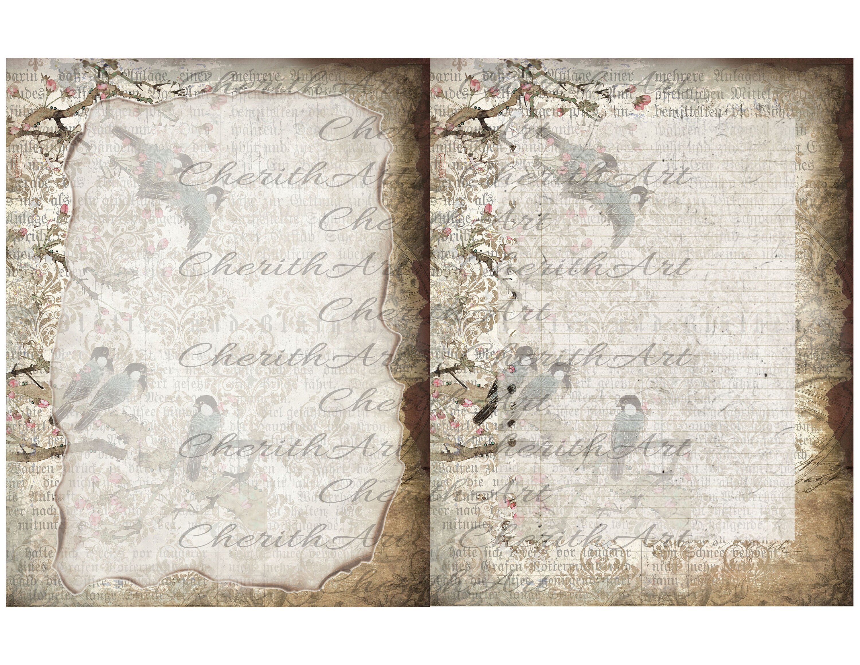 Pretty Writing Paper in Mulitple Designs. Shabby and Romantic ...