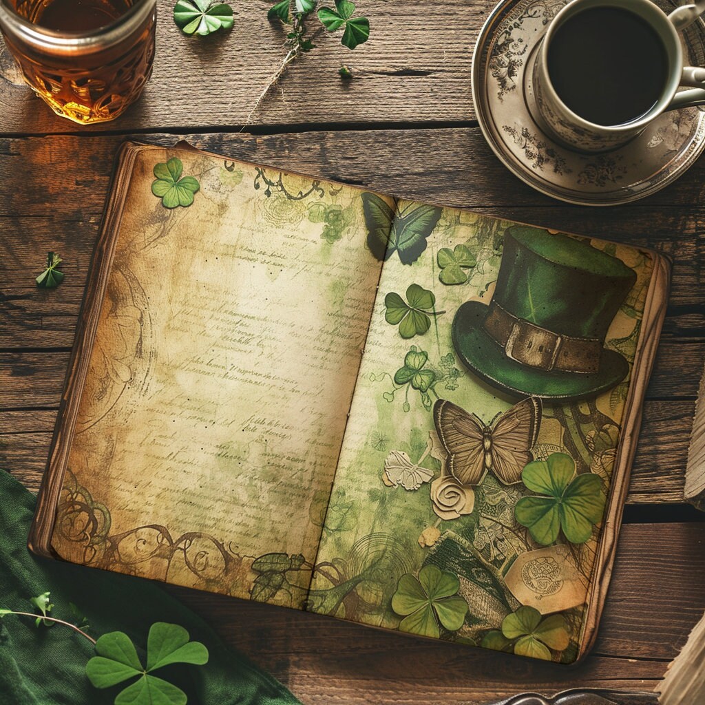St. Patrick's Day Digital Journal Kit - 30 Printable Irish Scrapbook ...