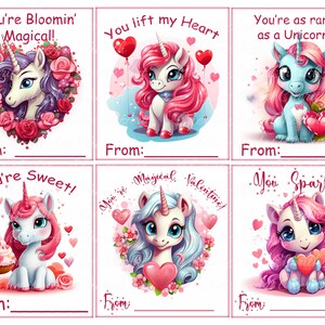 Printable Valentine's Cards for Classroom - Unicorn & Dragon Gift Cards ...